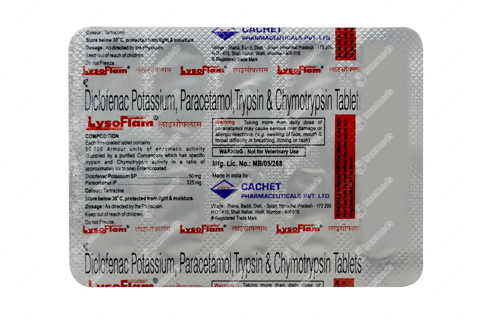 Lysoflam 50/325 MG | Order Lysoflam 50/325 MG Tablet Online at Truemeds
