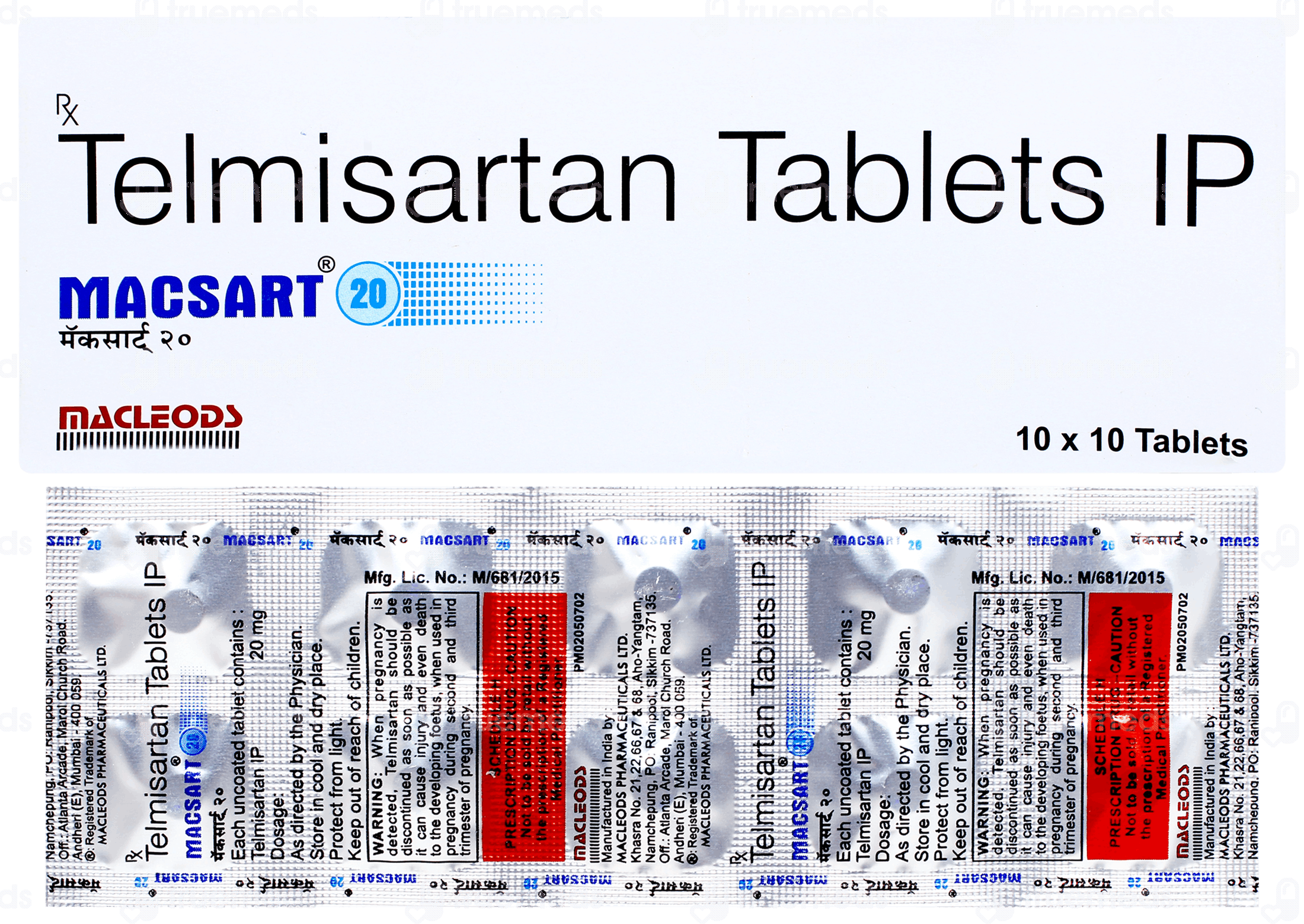 Macsart 20 Tablet 10: Uses, Side Effects, Price & Substitutes