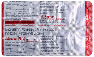 Mecobal Plus 15 Mg Capsule 10 - Uses, Side Effects, Dosage, Price ...