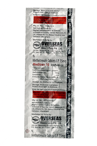 Meditrex 15 MG | Order Meditrex 15 MG Tablet Online at Truemeds