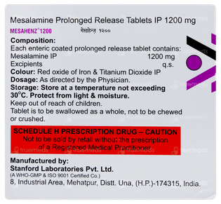 Mesahenz 1200 MG Pr | Order Mesahenz 1200 MG Tablet Pr Online at Truemeds