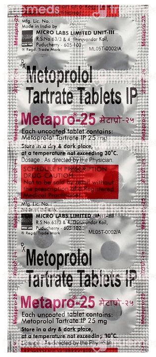 Metapro 25 MG | Order Metapro 25 MG Tablet Online at Truemeds
