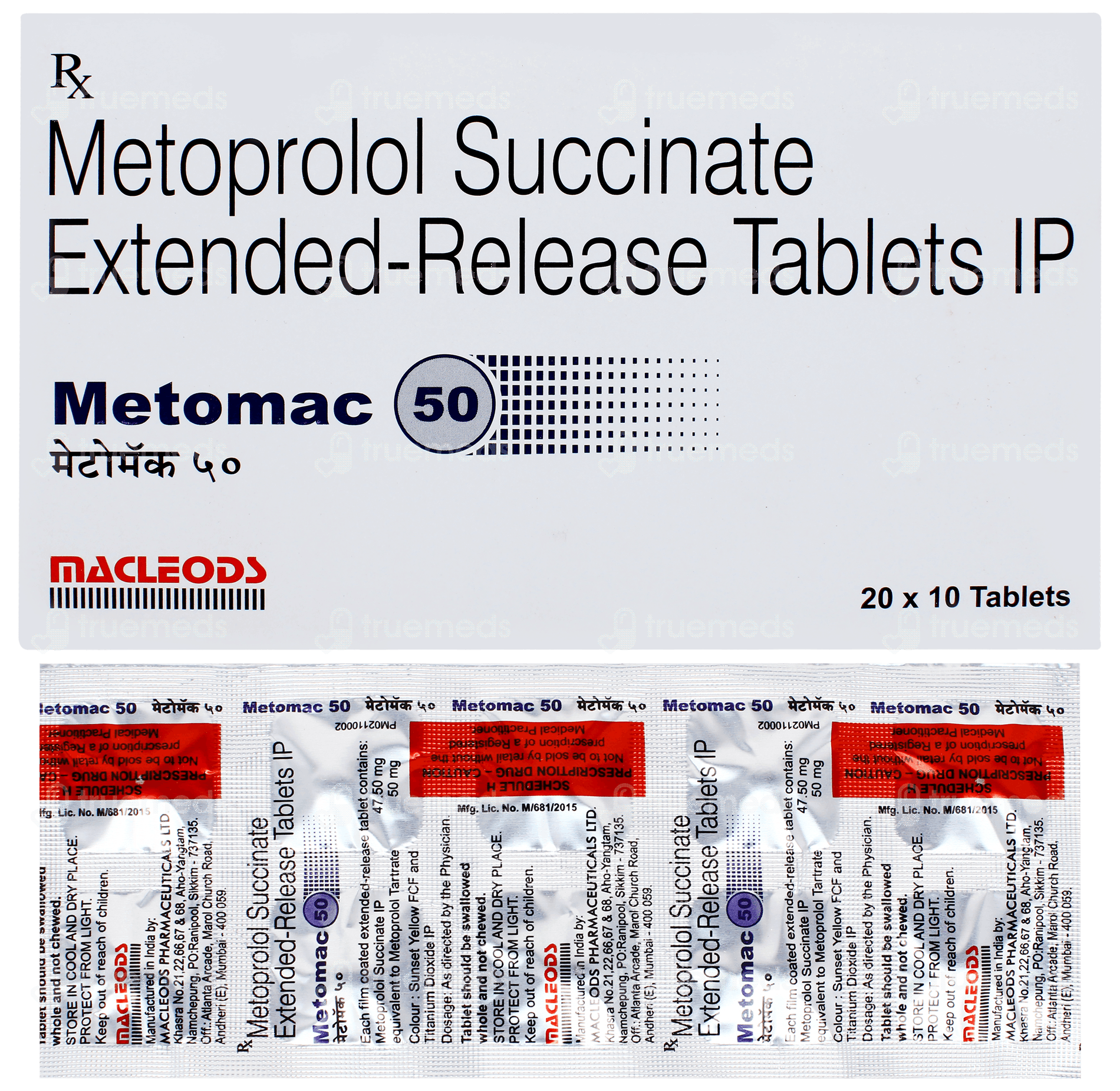 Metomac 50 Tablet 10: Uses, Side Effects, Price & Substitutes