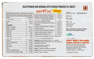 Minvital Active Tablet 10 - Uses, Side Effects, Dosage, Price | Truemeds