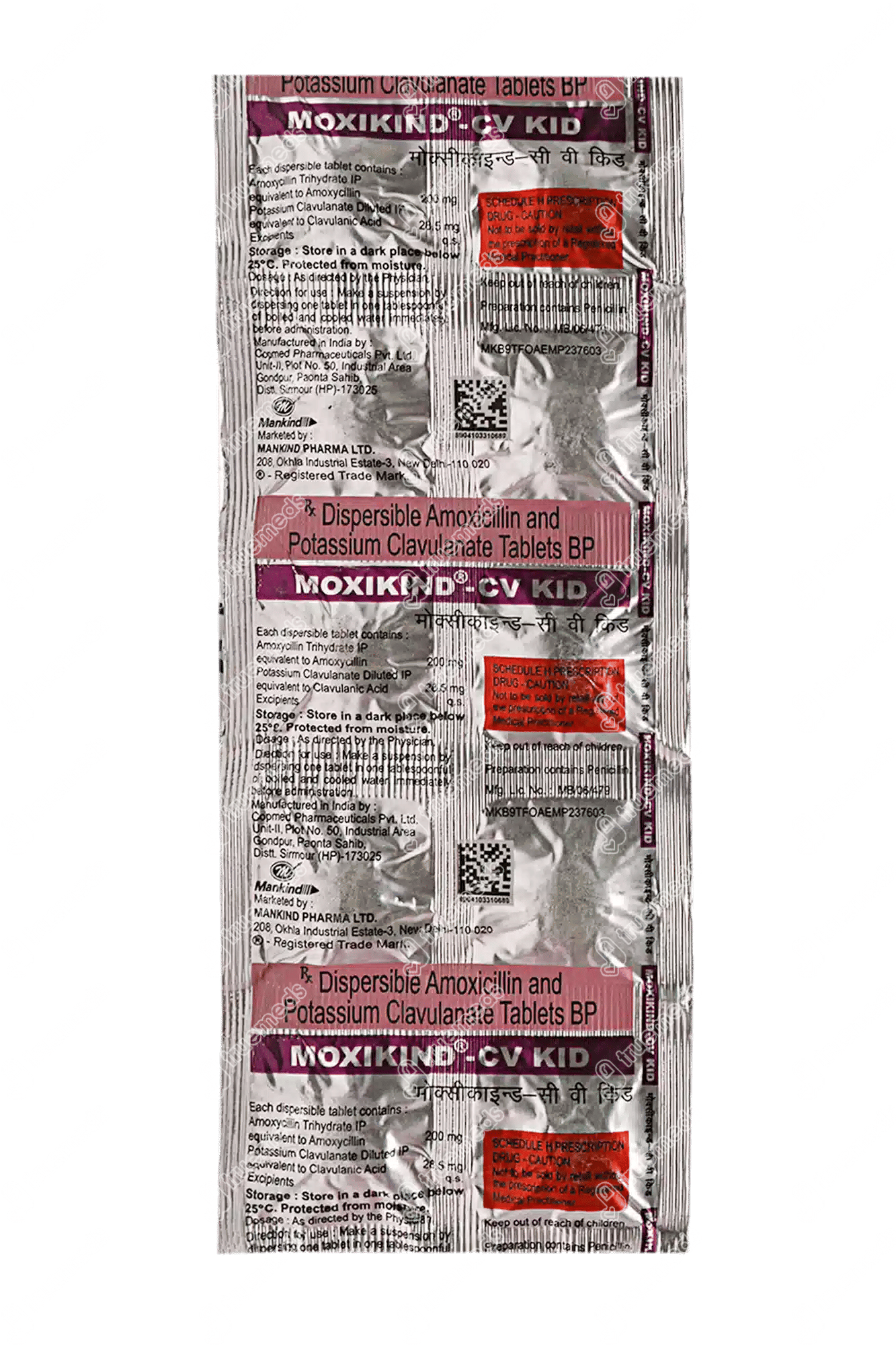 Moxikind Cv Kid 200/28.5 Mg Tablet: Uses, Side Effects, Price & Substitutes