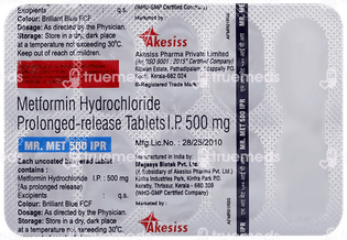 Mr Met 500 MG Pr | Order Mr Met 500 MG Tablet Pr Online at Truemeds