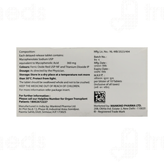 Mycept S 360 MG Dr | Order Mycept S 360 MG Tablet Dr Online at Truemeds