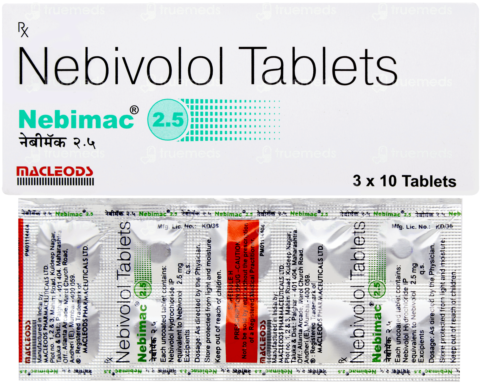 Nebimac 2.5 MG | Order Nebimac 2.5 MG Tablet Online at Truemeds