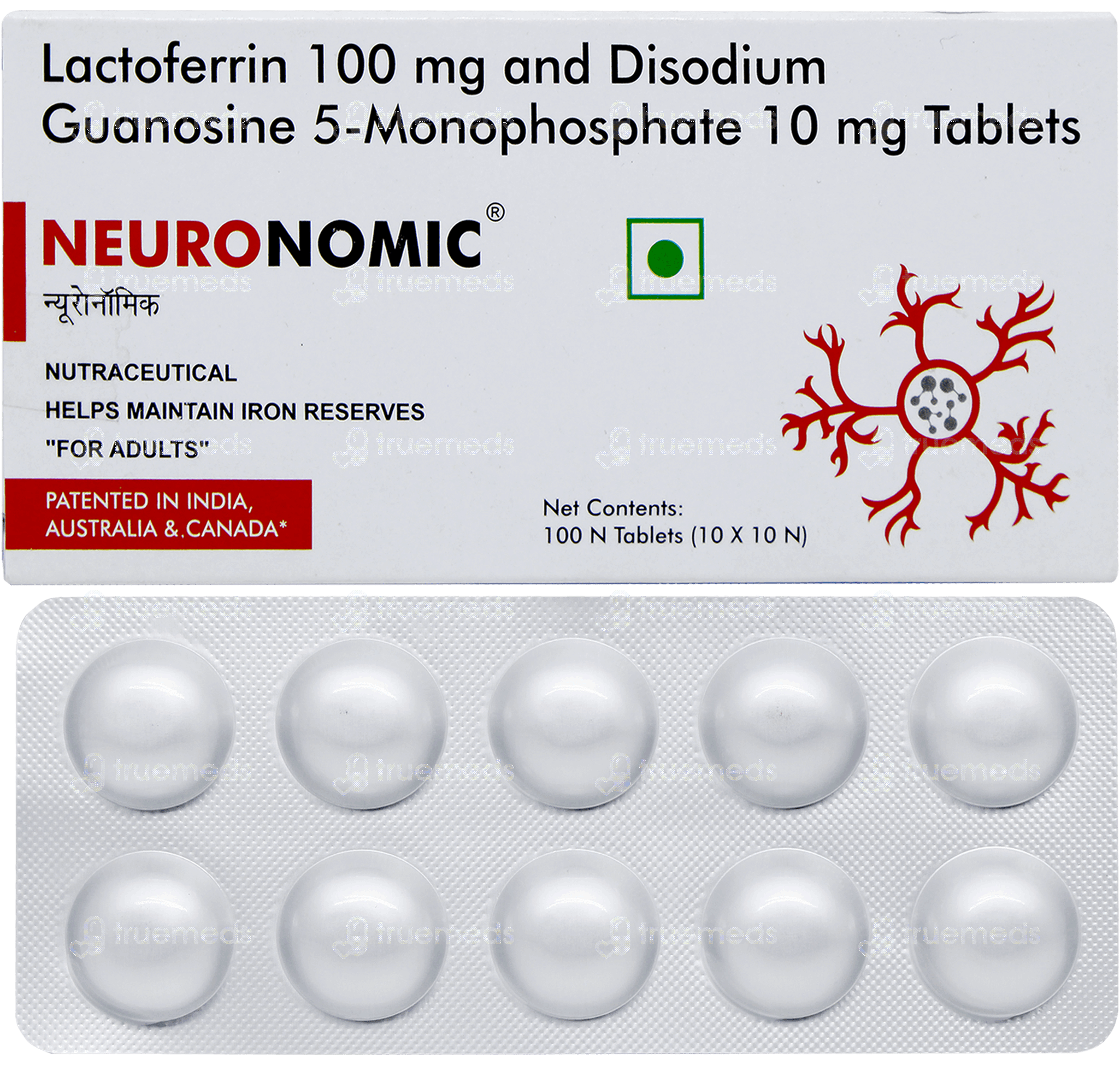 Neuronomic 100 Mg Tablet 10 - Uses, Side Effects, Dosage, Price | Truemeds