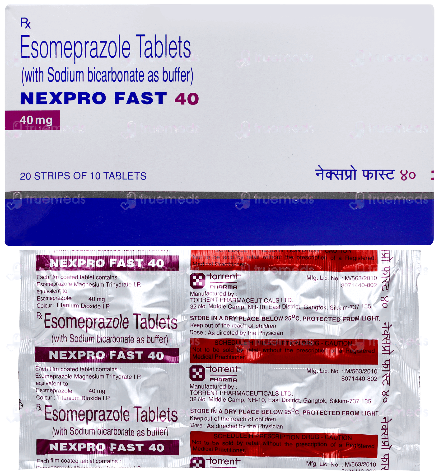 Nexpro Fast 40 MG | Order Nexpro Fast 40 MG Tablet Online at Truemeds