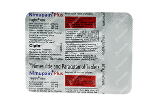 Nimupain Plus 100325 Mg Tablet 10 - Uses, Side Effects, Dosage, Price ...