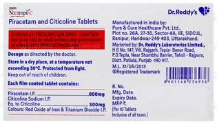 Nootropil C Tablet 10 - Uses, Side Effects, Dosage, Price | Truemeds