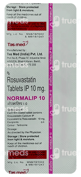 Normalip 10 Mg Tablet 10 - Uses, Side Effects, Dosage, Price | Truemeds