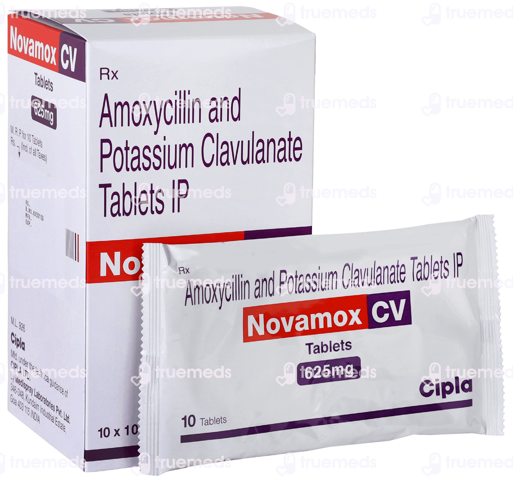 Novamox CvV 625mg Tablet: Uses, Side Effects, Price & Substitutes