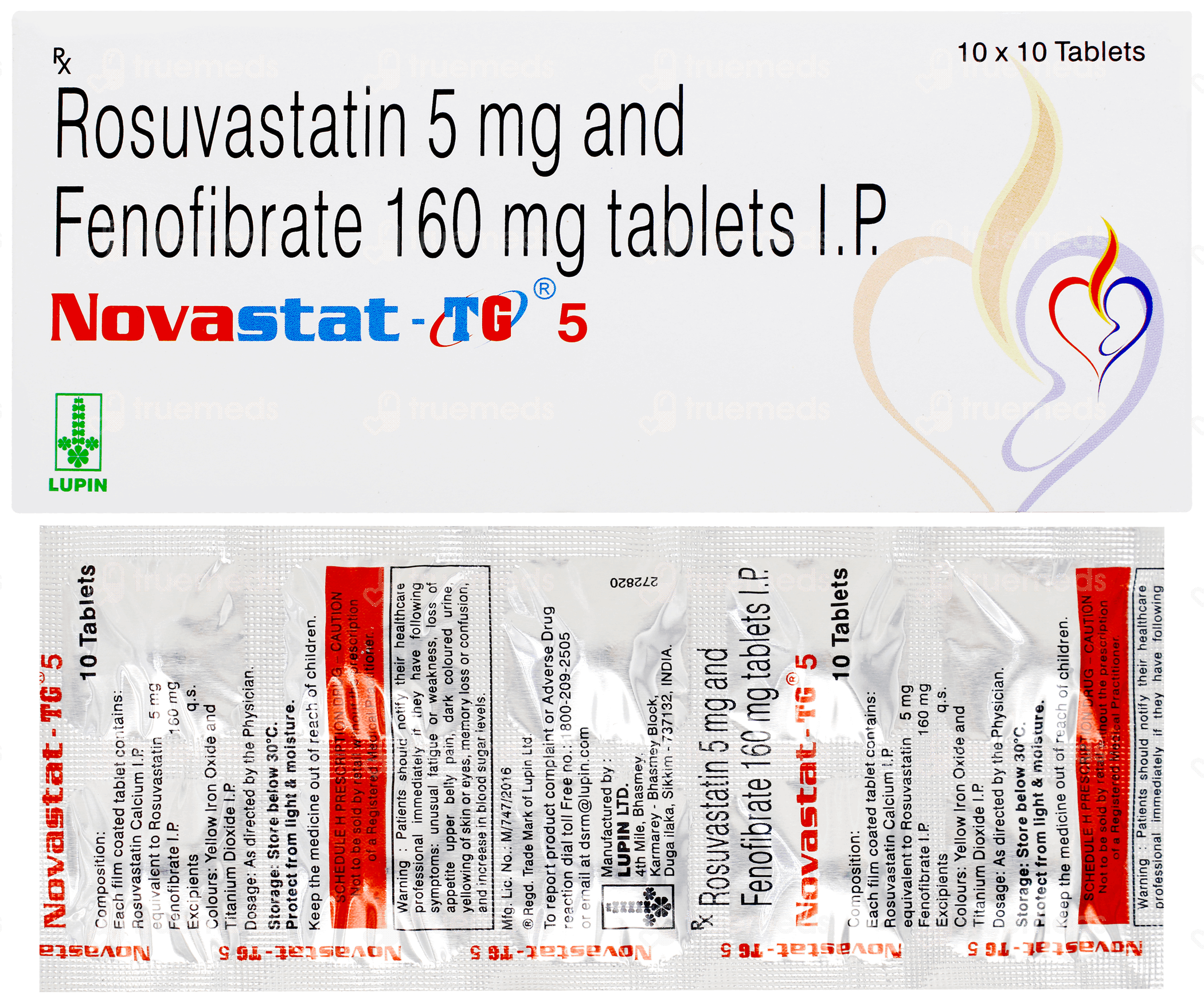 Novastat Tg 5 Tablet 10: Uses, Side Effects, Price & Substitutes