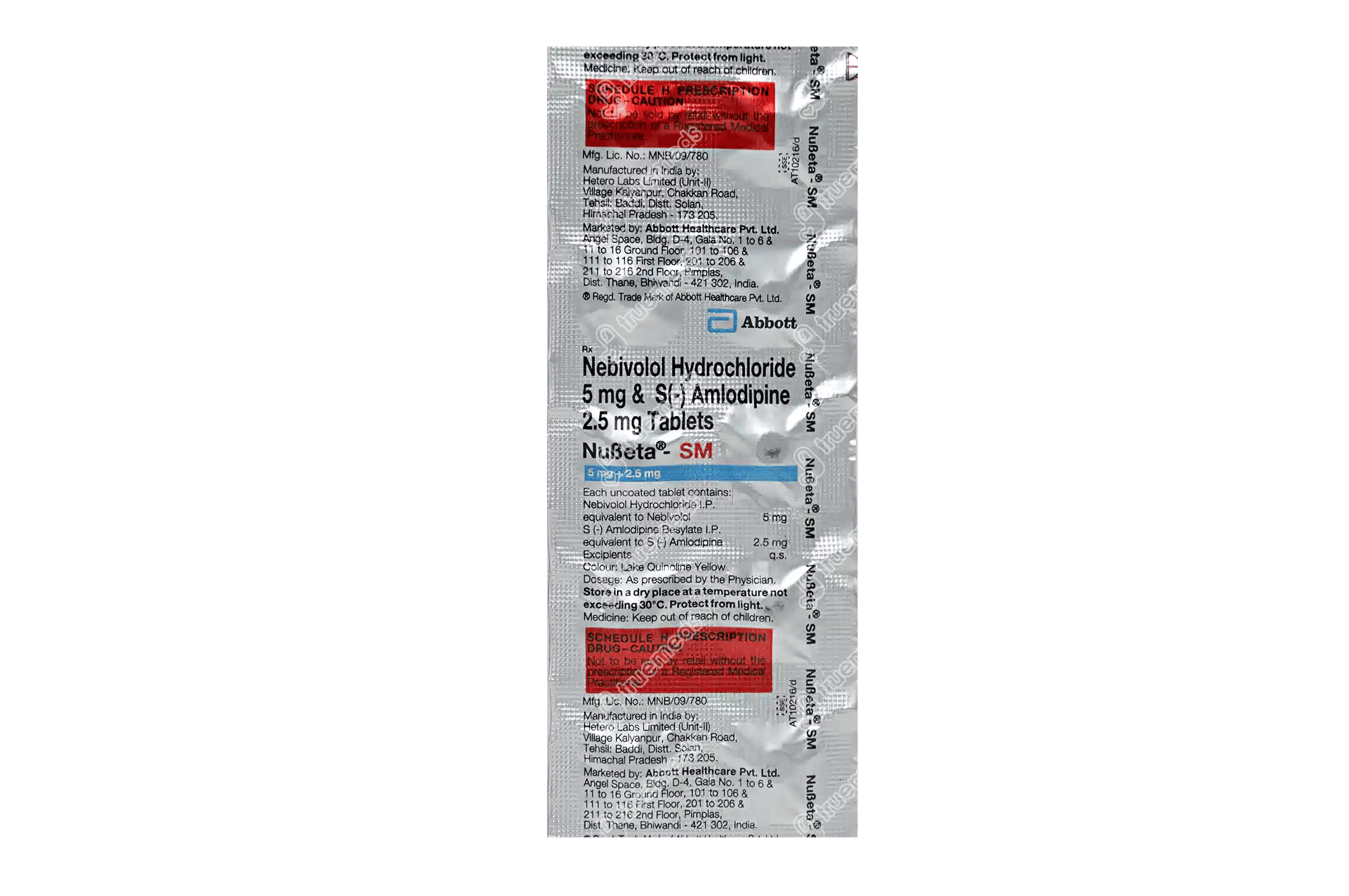 Nubeta Sm 5/2.5 MG | Order Nubeta Sm 5/2.5 MG Tablet Online at Truemeds