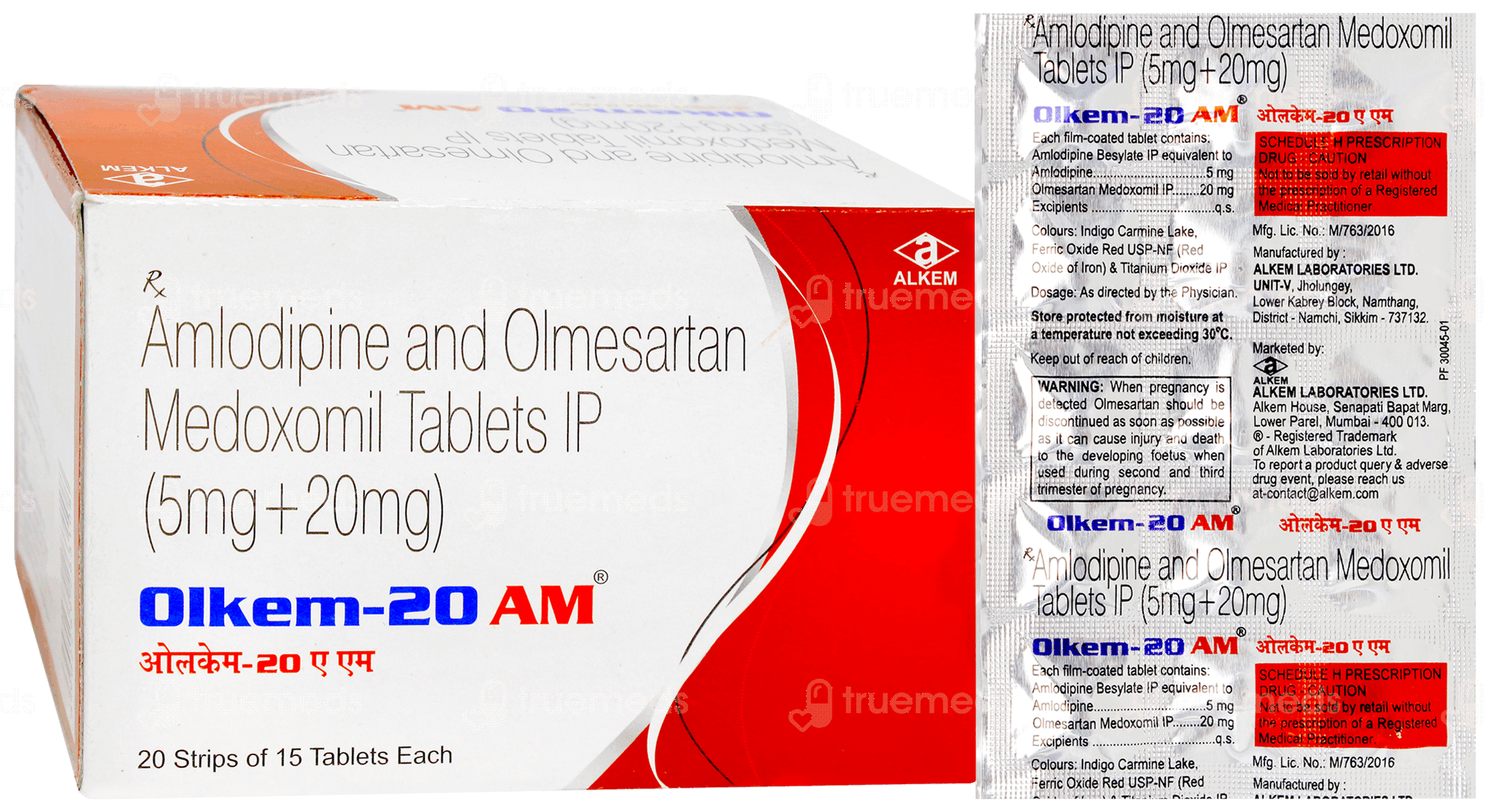 Olkem 20 Am Tablet 15 - Uses, Side Effects, Dosage, Price | Truemeds