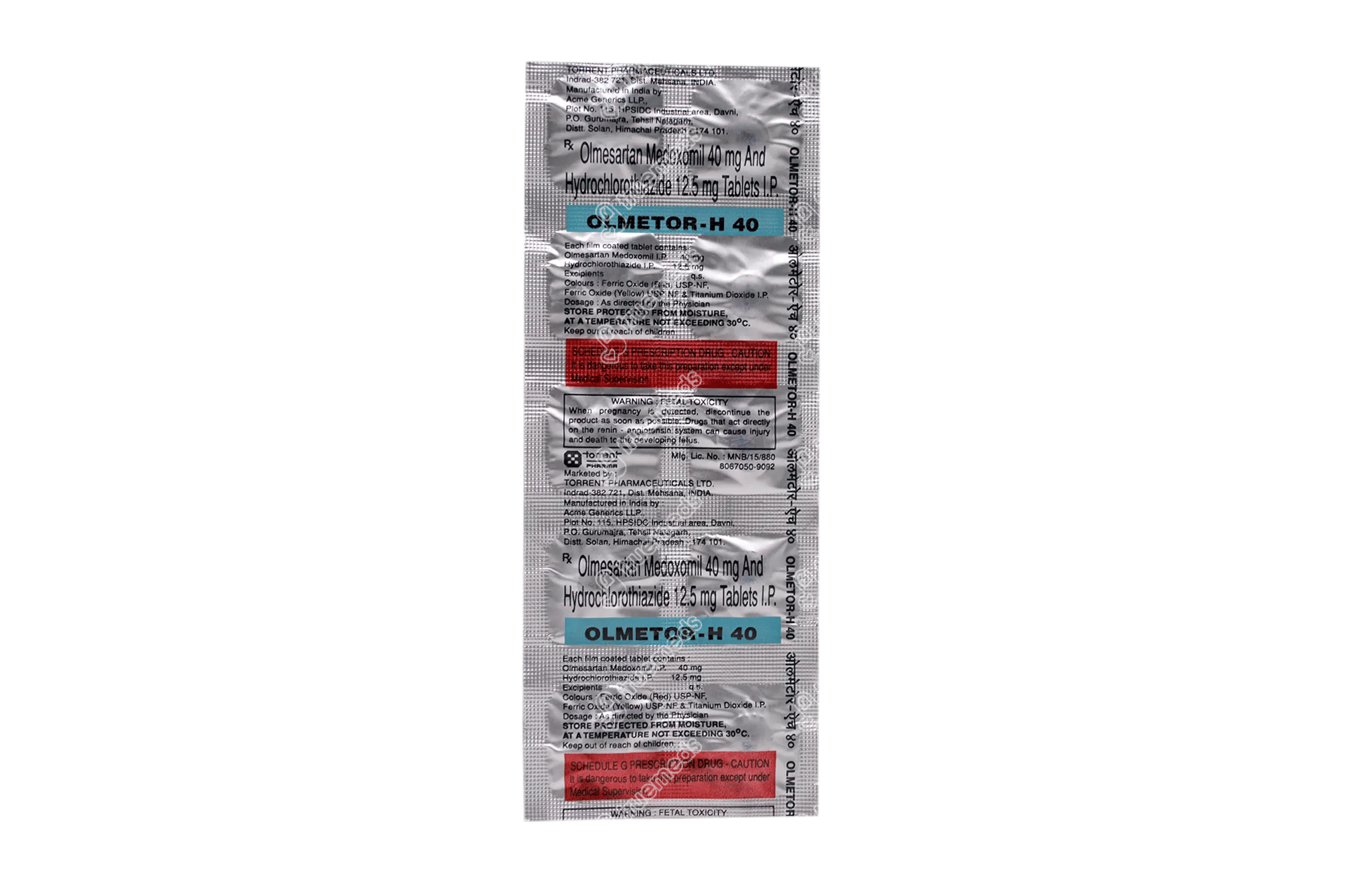 Olmetor H 40/12.5 MG | Order Olmetor H 40/12.5 MG Tablet Online at Truemeds