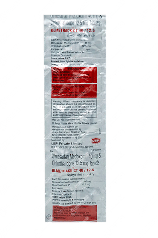 Olmetrack Ct 40/12.5 Tablet: Uses, Side Effects, Price & Substitutes