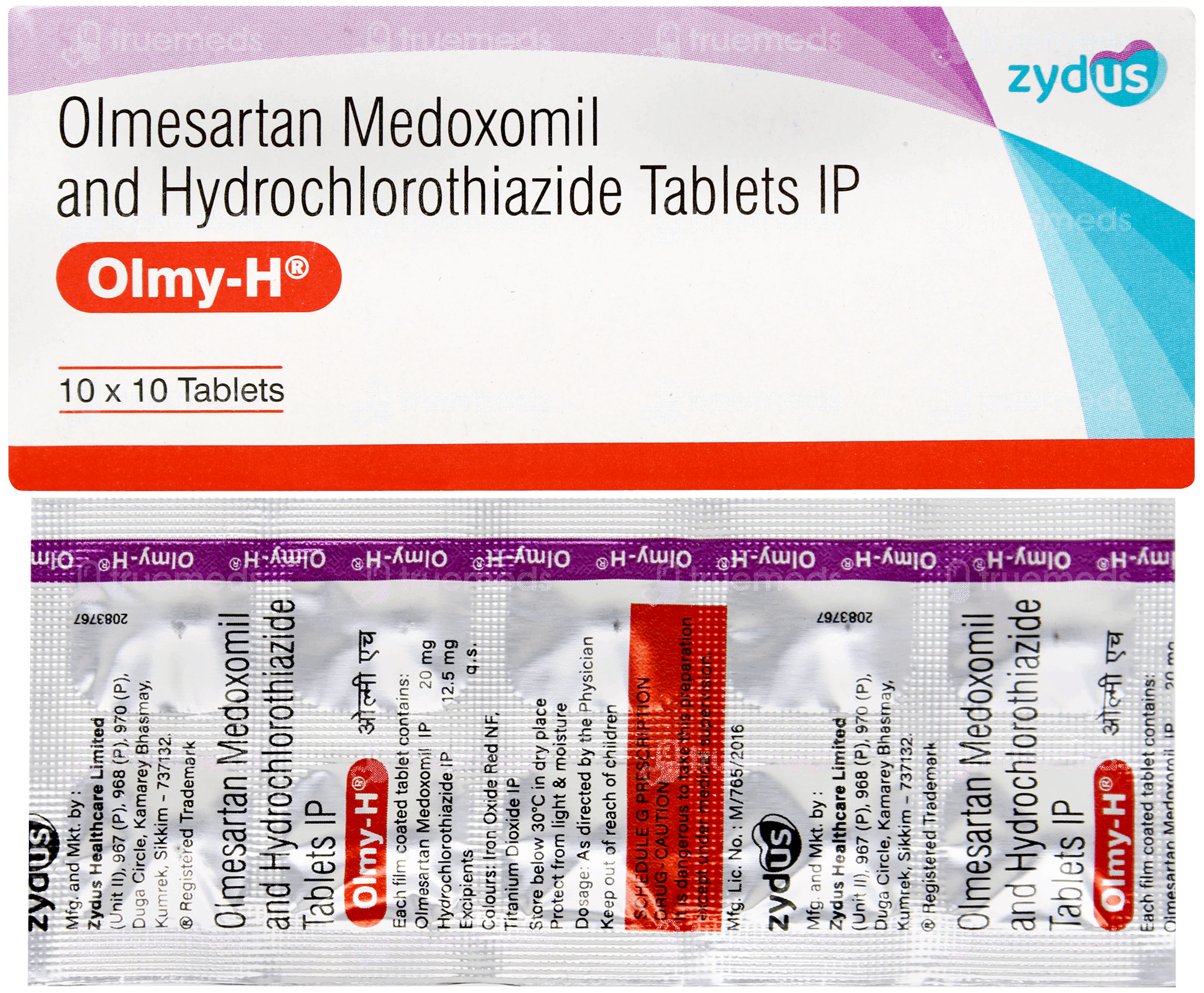 Olmy H 20/12.5 MG | Order Olmy H 20/12.5 MG Tablet Online at Truemeds