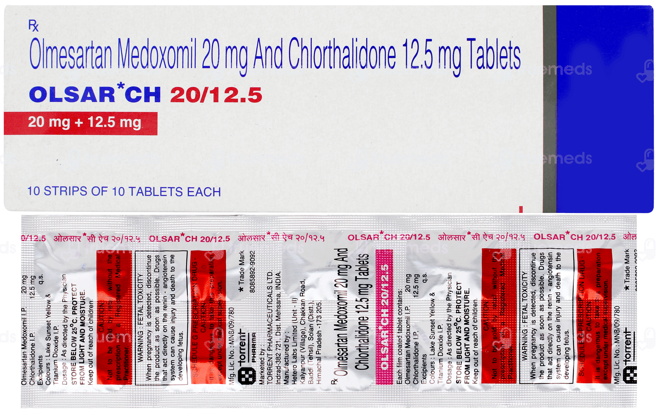 Olsar Ch 20/12.5 Tablet: Uses, Side Effects, Price & Substitutes
