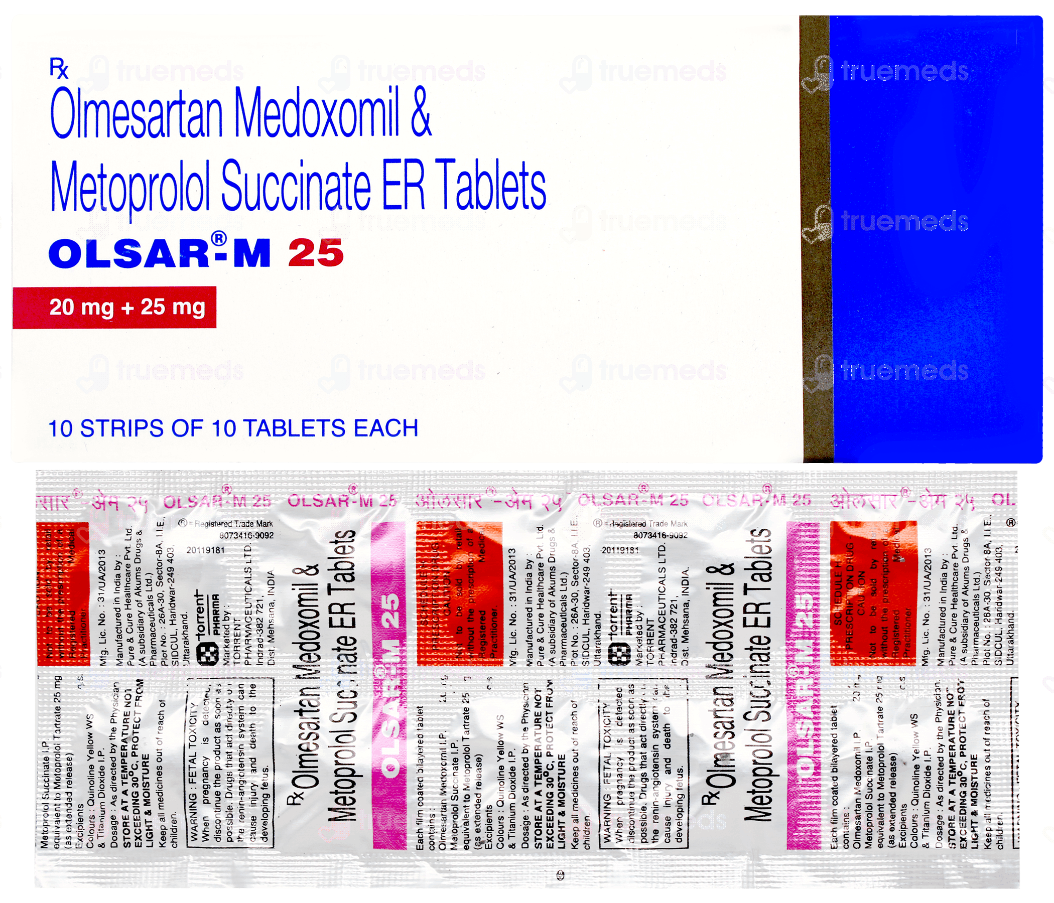 Olsar M 20/25 MG | Order Olsar M 20/25 MG Tablet Online at Truemeds