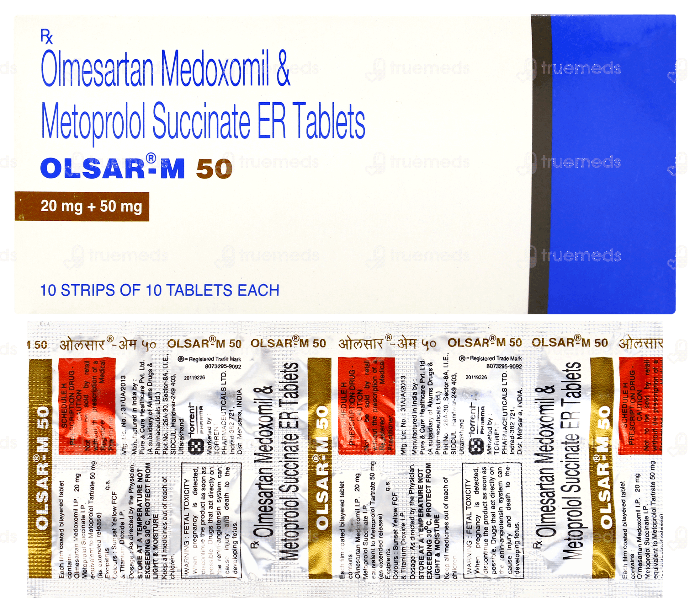 Olsar M 20/50 MG Er | Order Olsar M 20/50 MG Tablet Er Online at Truemeds