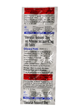 Olzox M 20/50 MG Er | Order Olzox M 20/50 MG Tablet Er Online at Truemeds