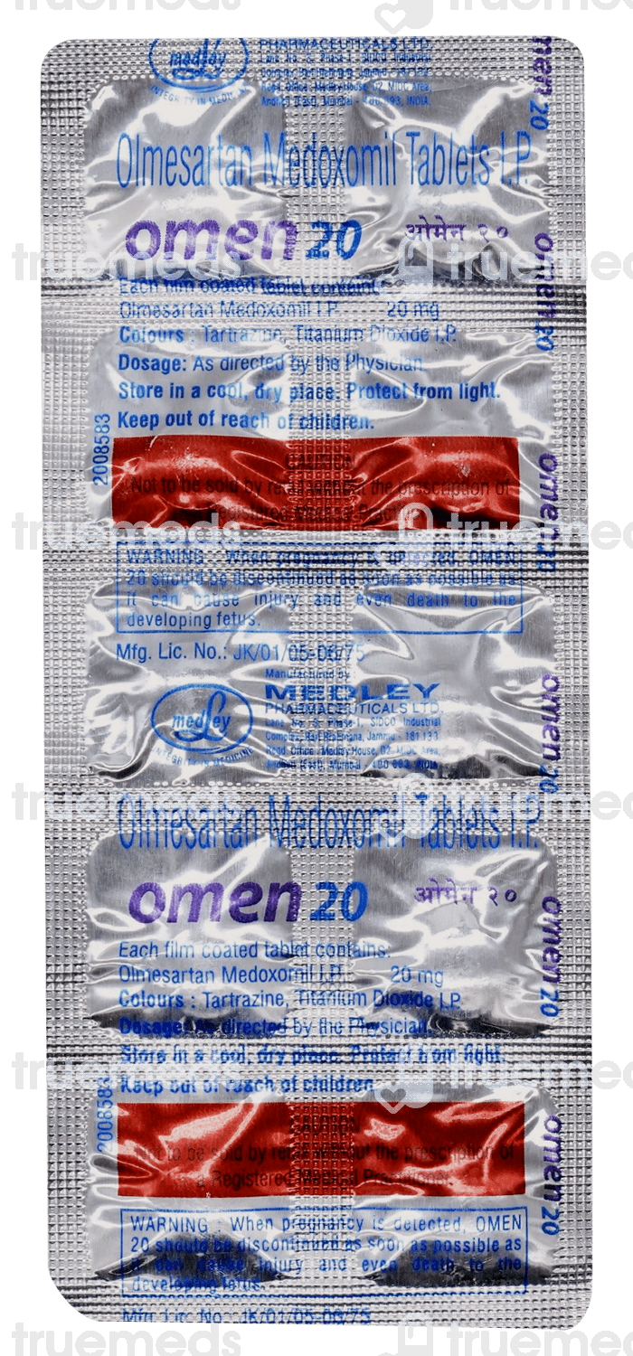 Omen 20 Tablet 10: Uses, Side Effects, Price & Substitutes