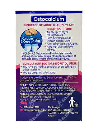Ostocalcium Plus Tablet 30 - Uses, Side Effects, Dosage, Price | Truemeds