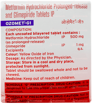 Ozomet G1 Tablet 15: Uses, Side Effects, Price & Substitutes