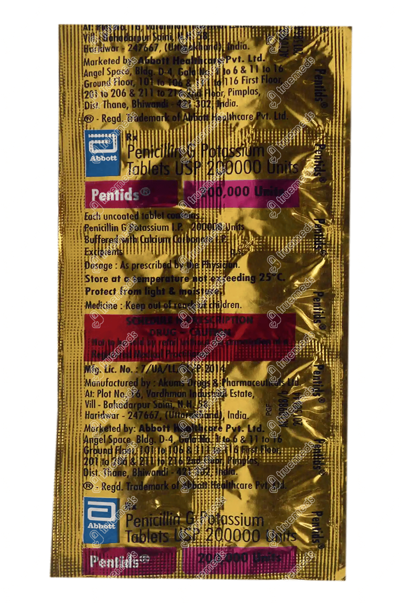 Pentids 200 | Order Pentids 200 Tablet Online at Truemeds