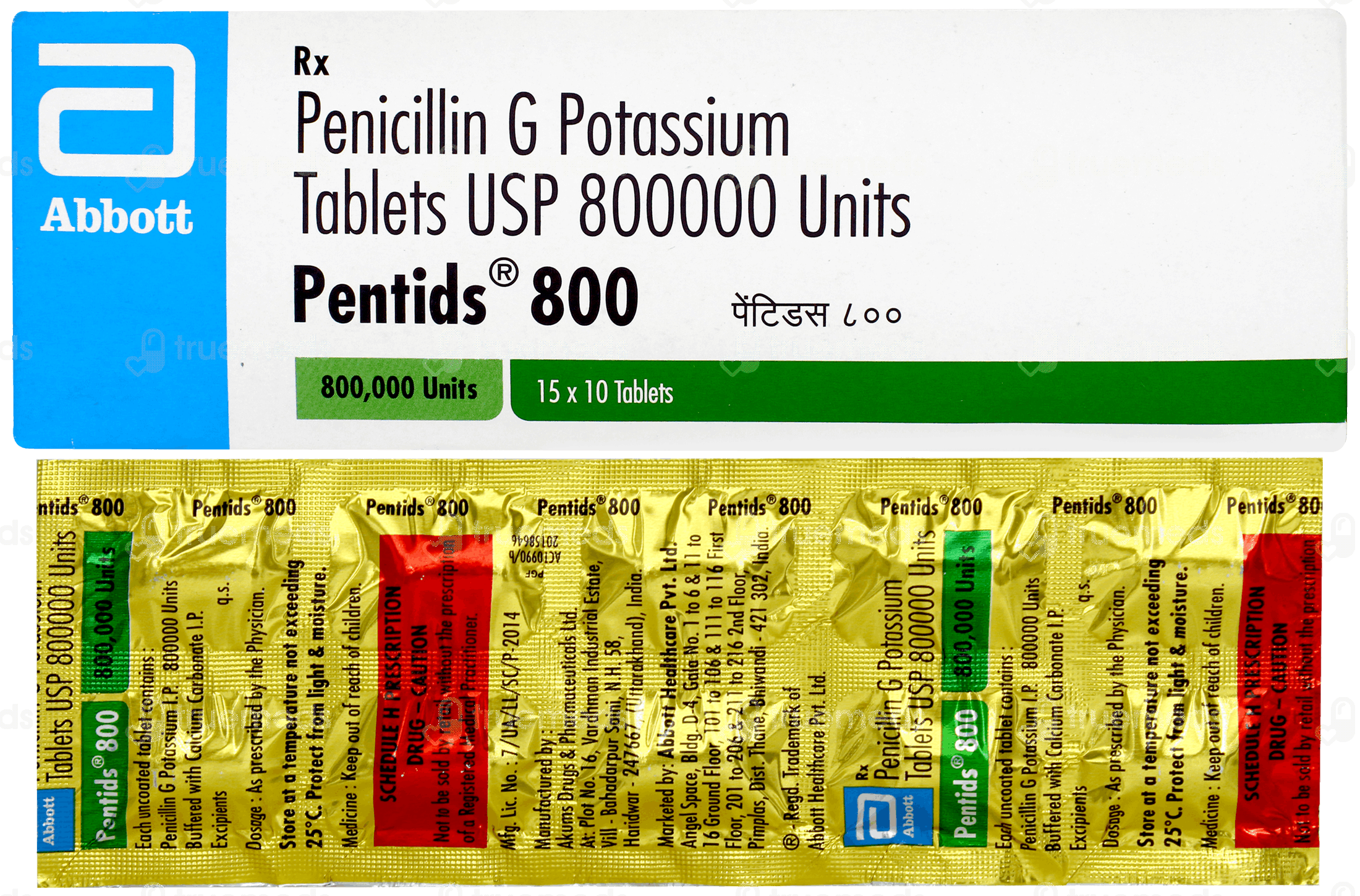 Pentids 800 | Order Pentids 800 Tablet Online at Truemeds