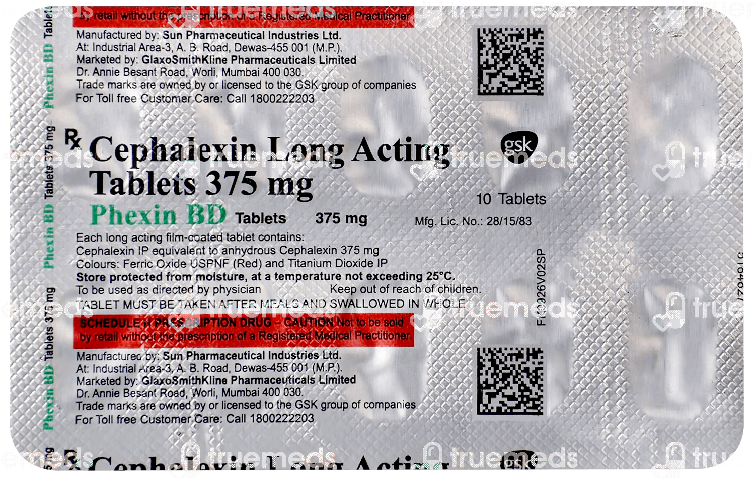 Phexin Bd 375Mg Tablet: Uses, Side Effects, Price & Substitutes