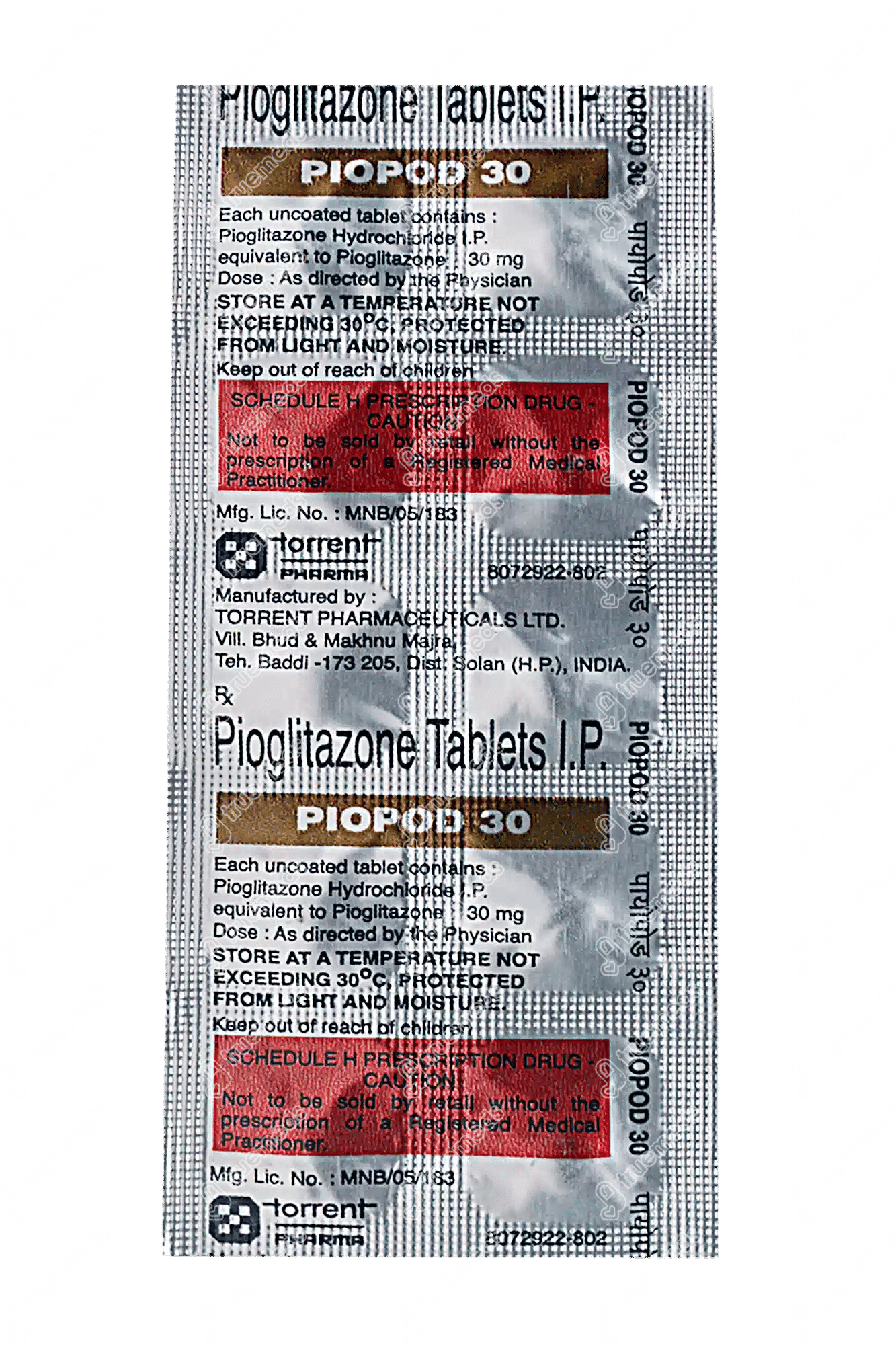 Piopod 30 Tablet: Uses, Side Effects, Price & Substitutes