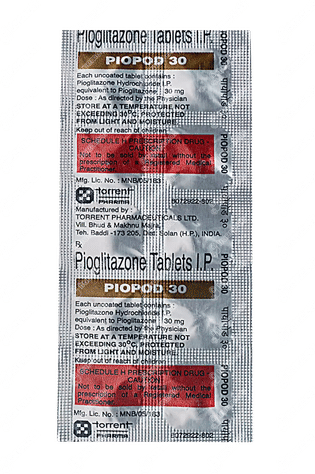 Piopod 30 Tablet: Uses, Side Effects, Price & Substitutes