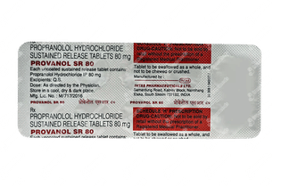 Provanol Sr 80 MG | Order Provanol Sr 80 MG Tablet Online at Truemeds