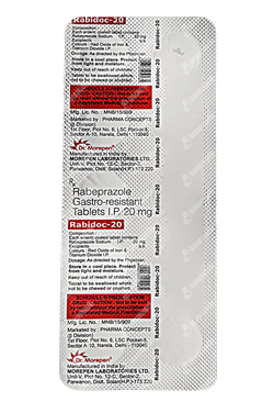 Rabidoc 20 MG Tablet 10 - Uses, Side Effects, Dosage, Price | Truemeds
