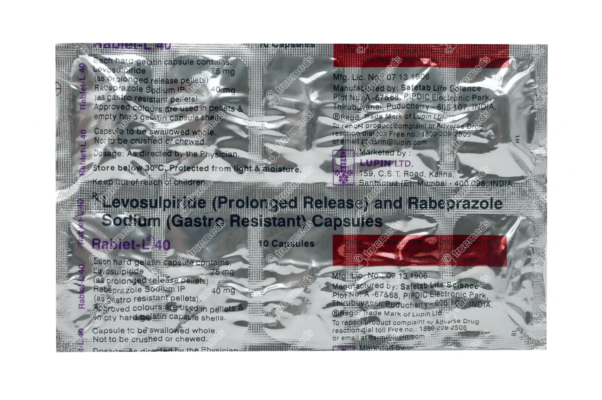 Rablet L 7540 Mg Capsule Pr 10 - Uses, Side Effects, Dosage, Price ...