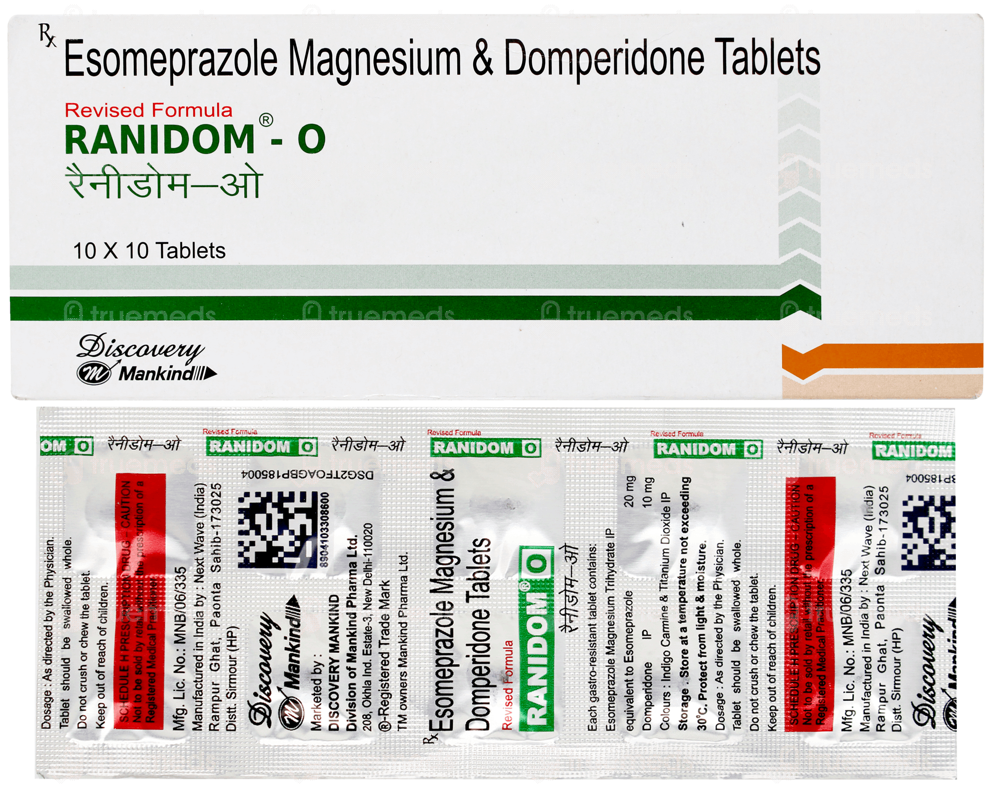 Ranidom O 10/20 MG | Order Ranidom O 10/20 MG Tablet Online at Truemeds