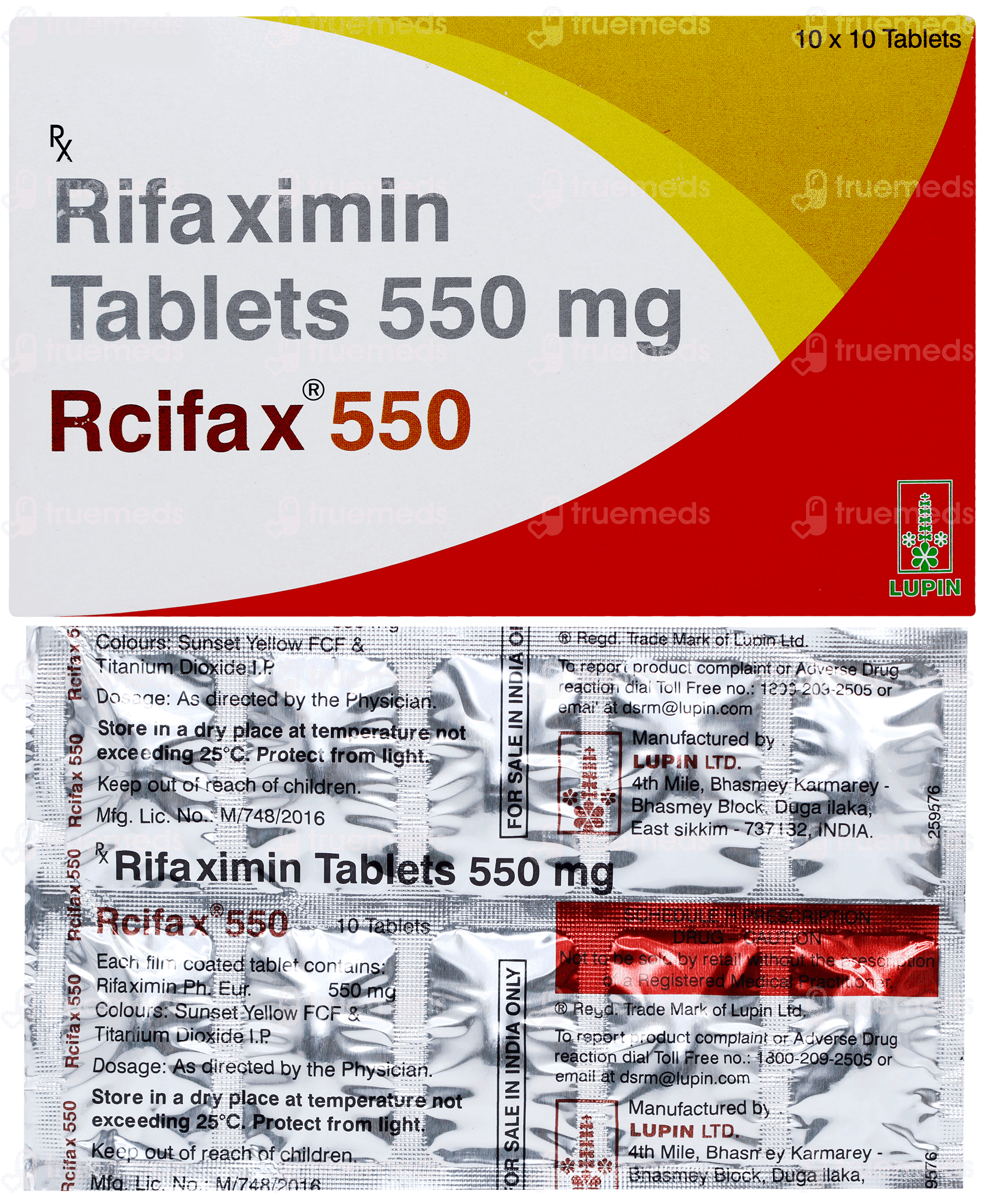 Rcifax 550 MG | Order Rcifax 550 MG Tablet Online at Truemeds