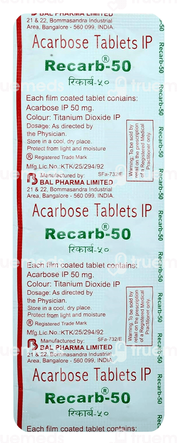 Recarb 50 MG | Order Recarb 50 MG Tablet Online at Truemeds