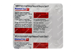 Riomet Duo 2 Tablet Pr 15: Uses, Side Effects, Price & Substitutes