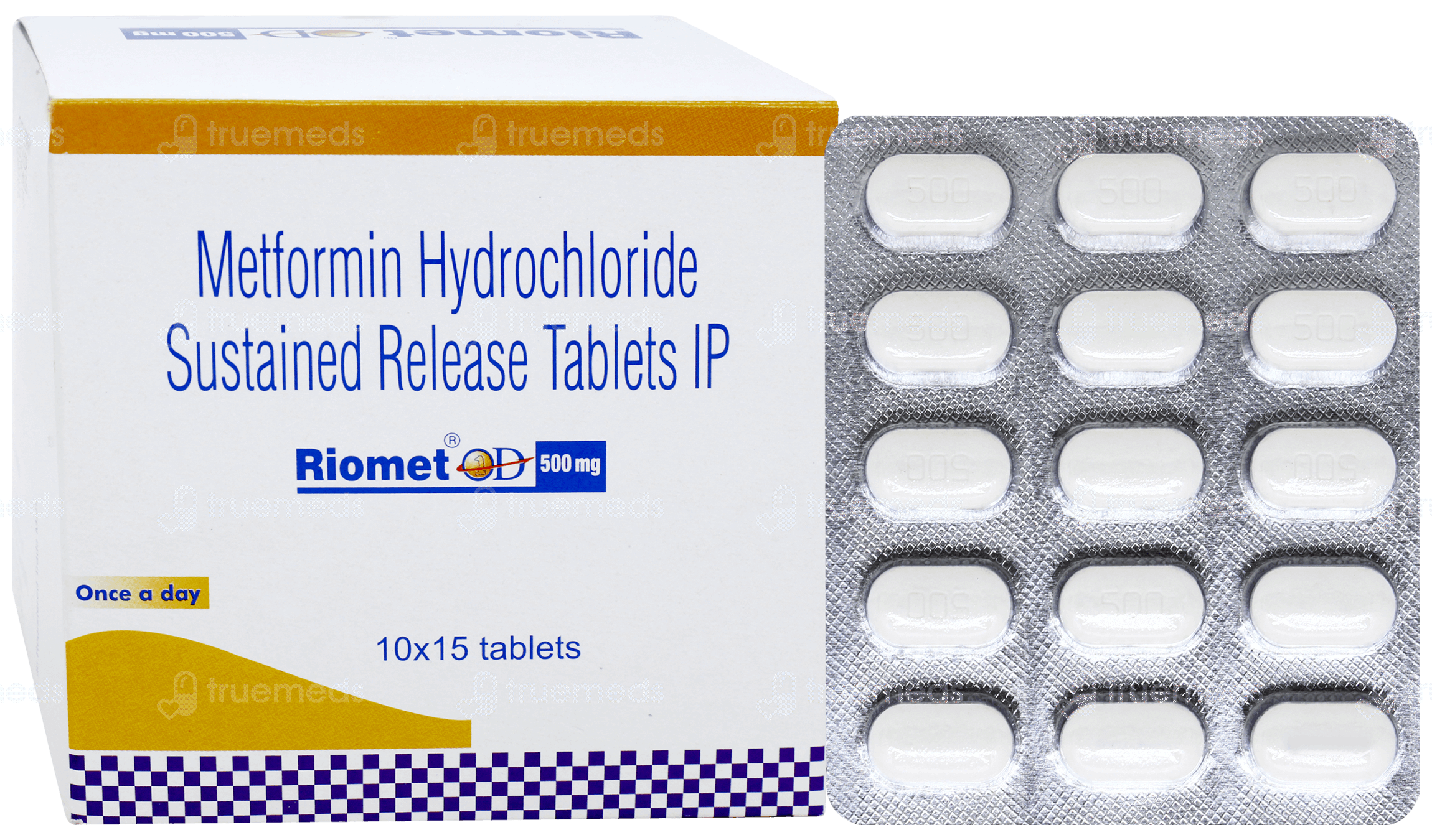 Riomet Od 500 Mg Tablet Sr 15 - उपयोग, साइड इफेक्ट्स, खुराक, कीमत ...