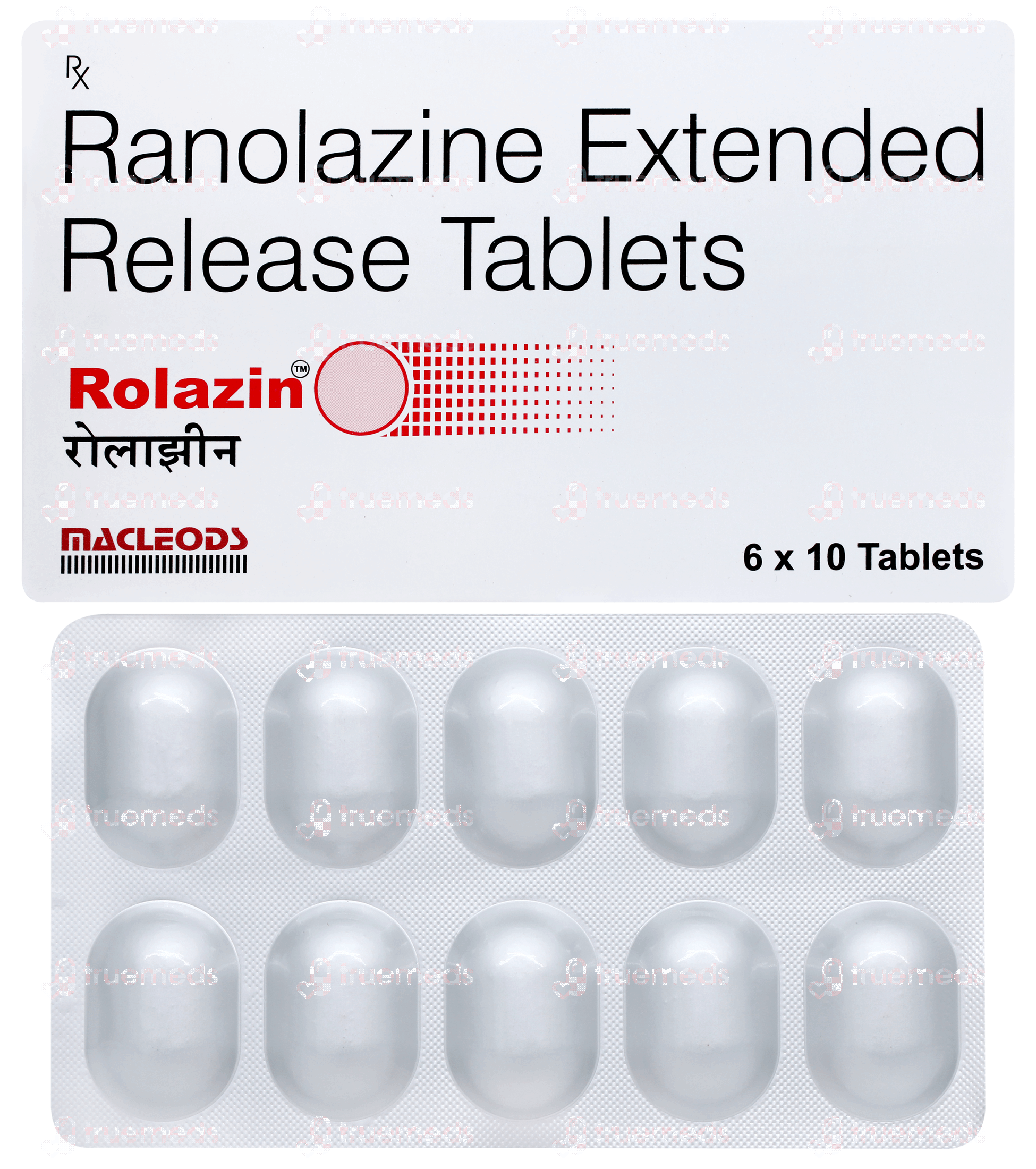 Rolazin 500 MG Er | Order Rolazin 500 MG Tablet Er Online at Truemeds