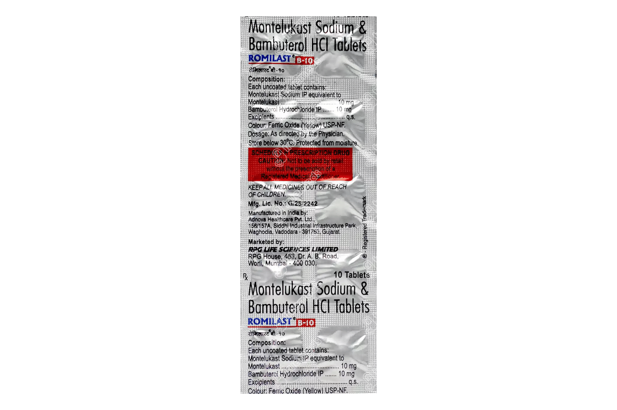 Romilast B 10 Tablet: Uses, Side Effects, Price & Substitutes