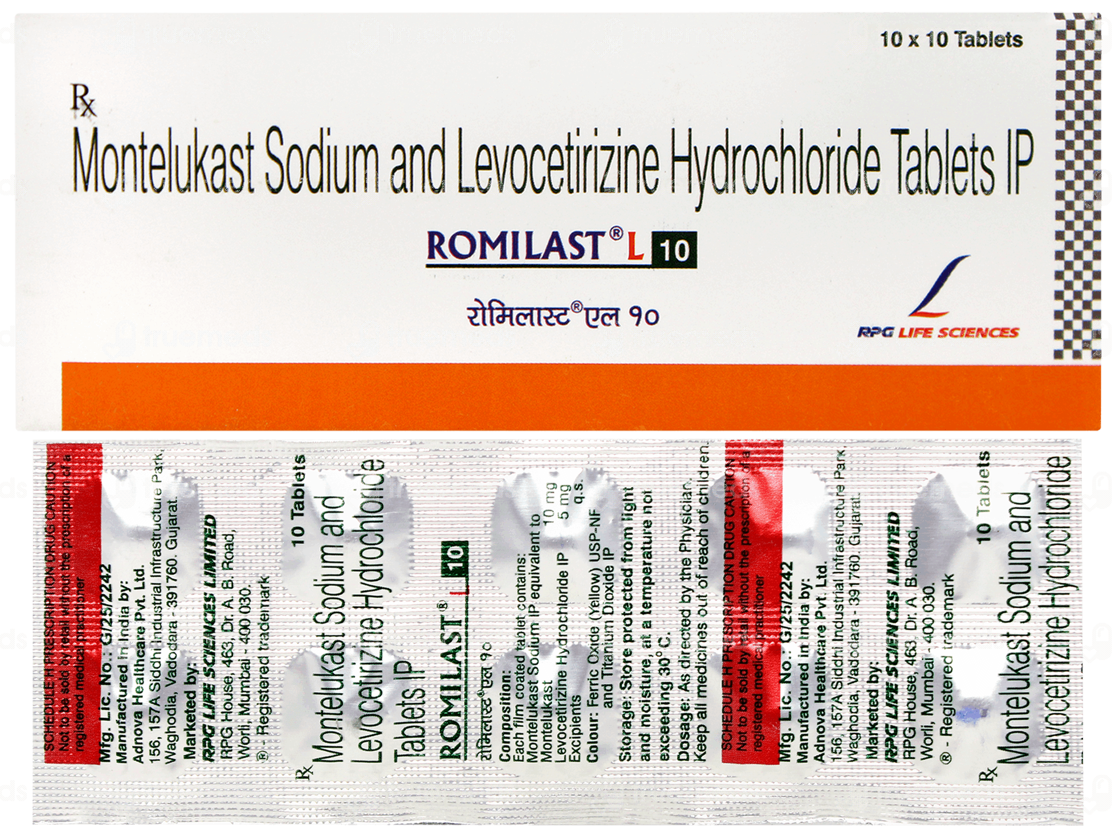 Romilast L 10 Tablet: Uses, Side Effects, Price & Substitutes