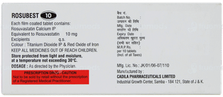Rosubest 10 Tablet 10: Uses, Side Effects, Price & Substitutes