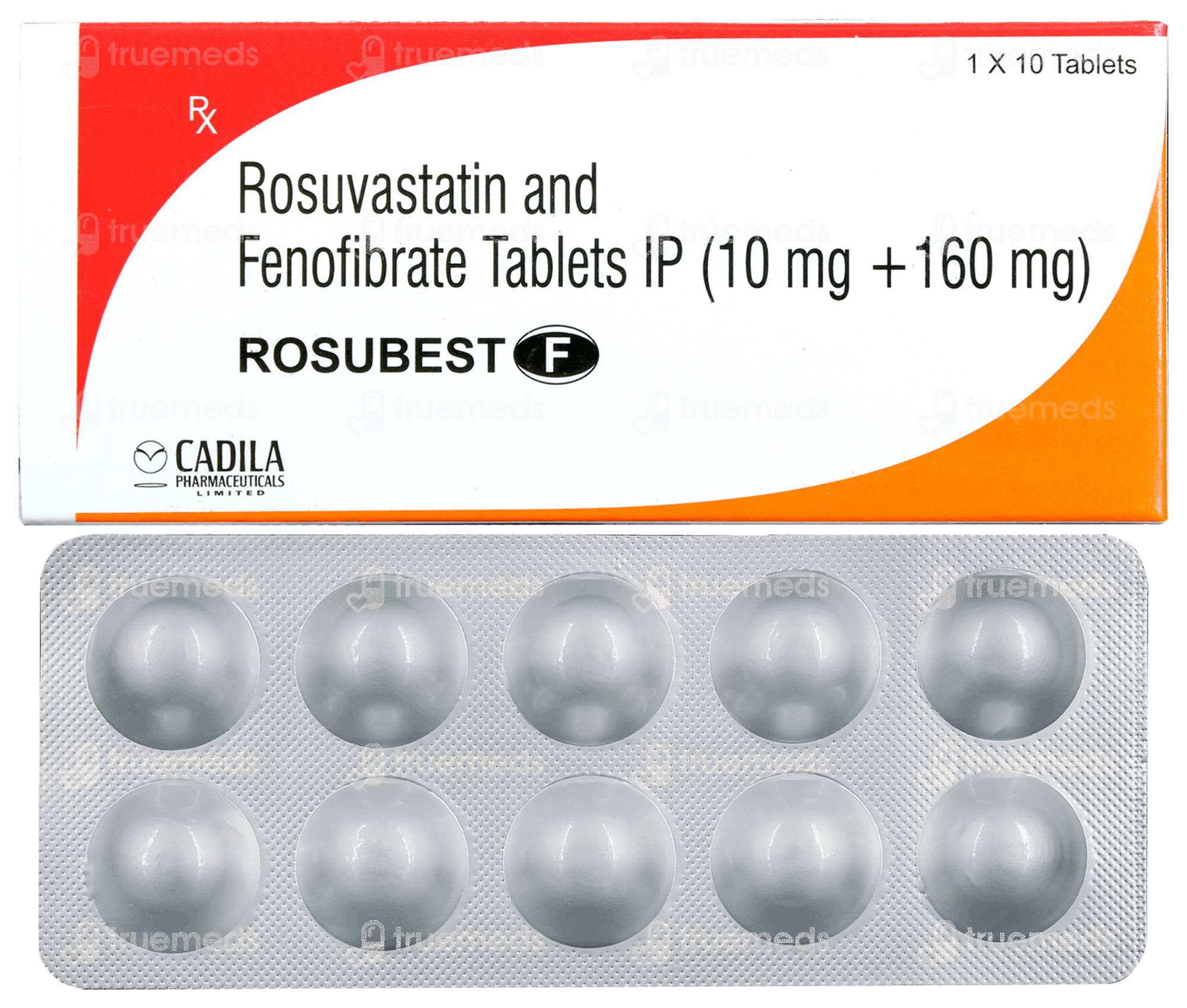 Rosuvas F 10/160 MG Tablet 15: Uses, Side Effects, Dosage, Price | Truemeds