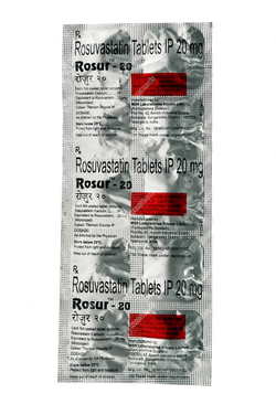 Rosur 20 MG Tablet 10 - Uses, Side Effects, Dosage, Price | Truemeds